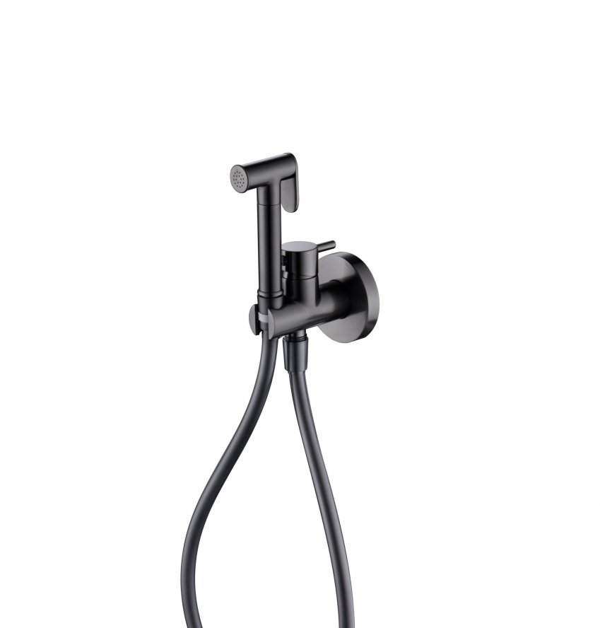 Hidroescobilla "función bidé" MUNICH BLACK GUN METAL | CERÁMICAS